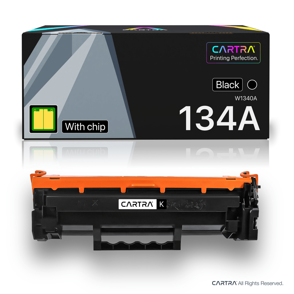 HP 134A W1340A Black Toner Cartridge With Chip | Free Shipping – Cartra ...